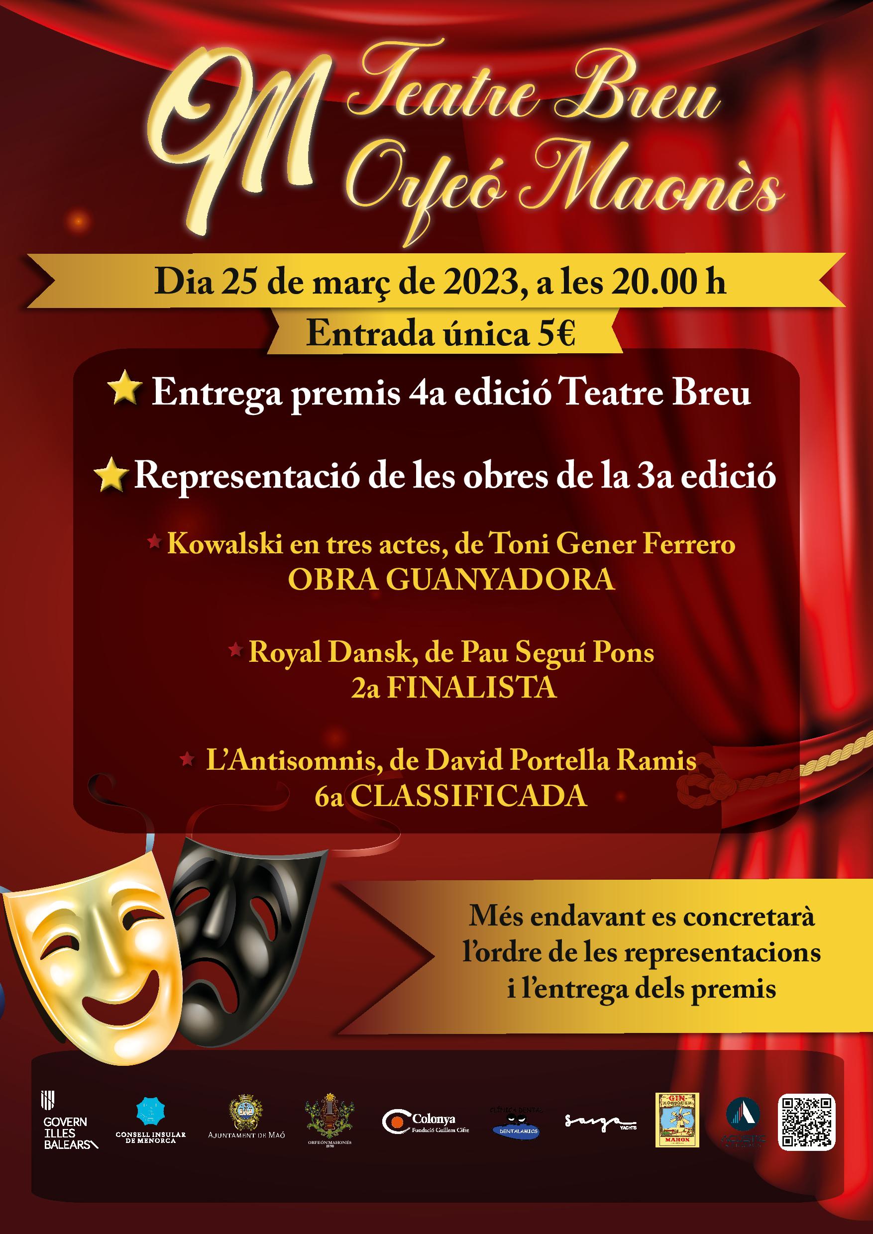 Teatro Breve Orfeó Maonès | Agenda de Menorca | Apunt Menorca
